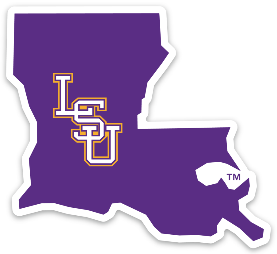 LSU Baseball Map Logo Sticker – Section 103